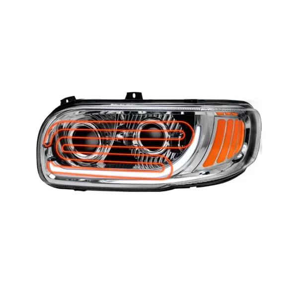 Trux Heated LED Projector Headlight Assembly With Chrome Interior - V ...